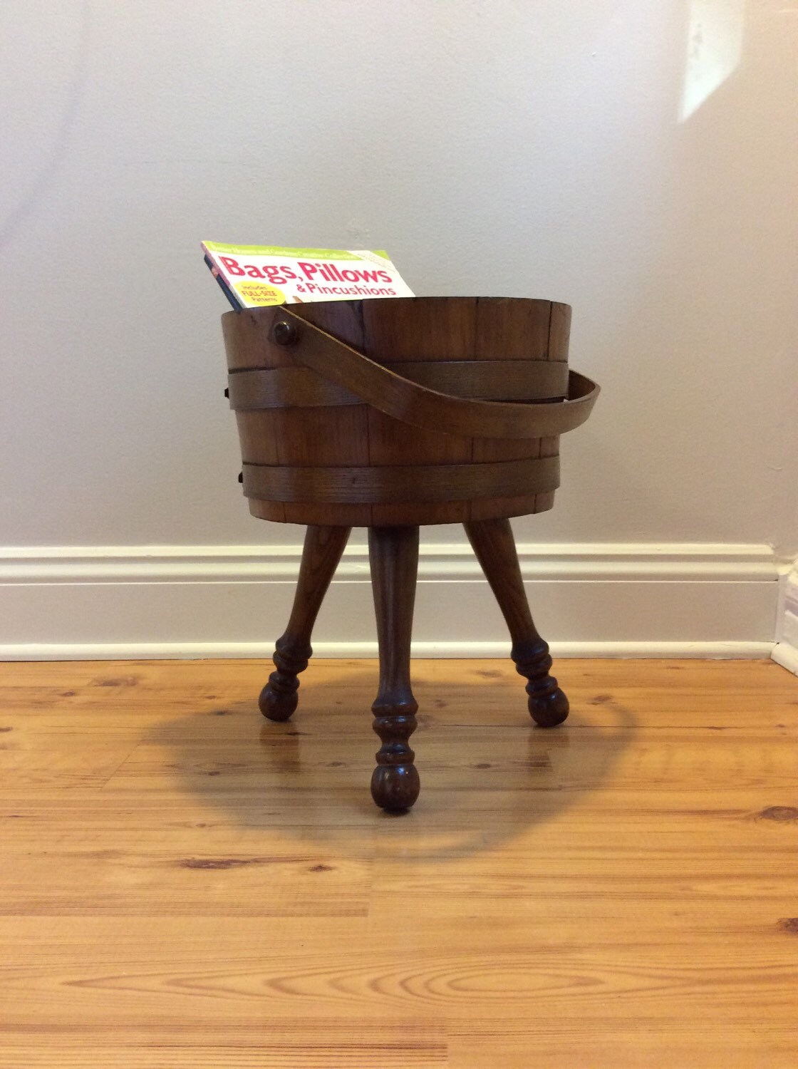 Firkin Barrel Bucket Planter, Magazine Rack, Container, Organization ...