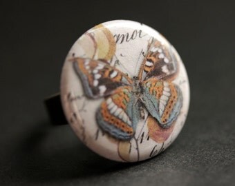 Unique moth ring related items | Etsy