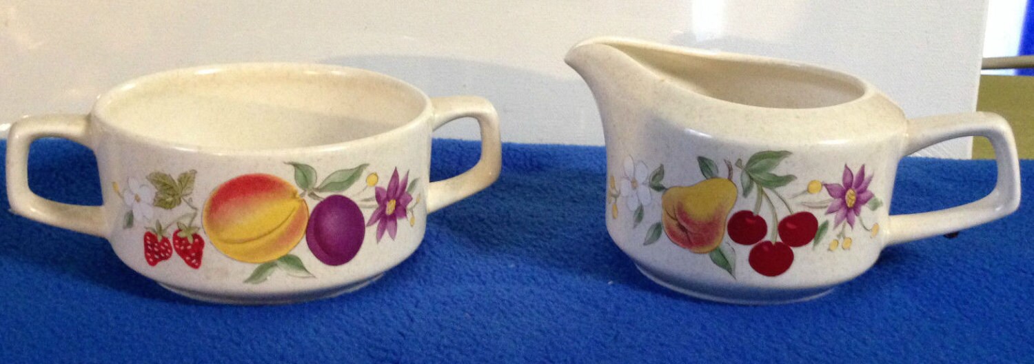 Lenox Temper-Ware Temperware 1975 Summer Harvest Fruit Pattern Sugar ...
