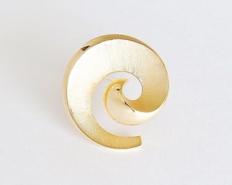 Items similar to Vintage Trifari Spiral Brooch Pin in Silvertone on Etsy