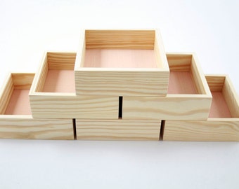 Wood box centerpiece | Etsy