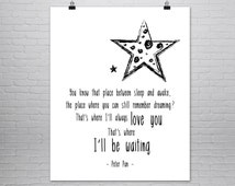 Unique peter pan nursery related items | Etsy