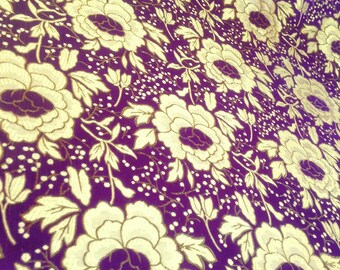 Kelly Green / Gold Metallic Floral Brocade Fabric