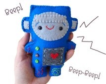 Popular items for robot plush on Etsy