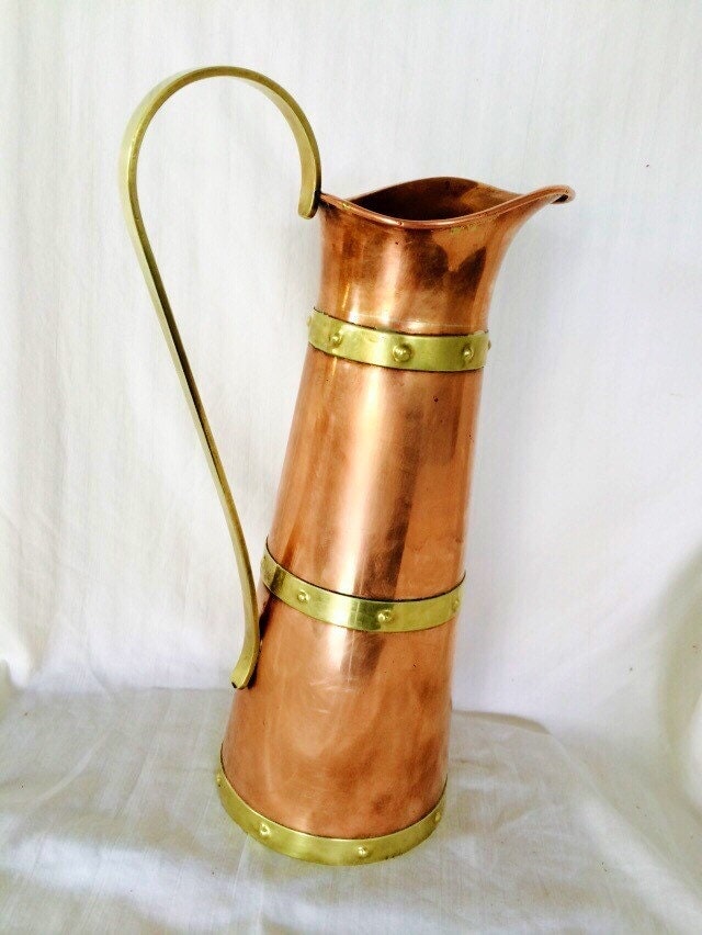 Brass Pitcher, Copper Pitcher, Brass and Copper, Kitchen, Pitcher ...