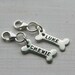 Sterling Silver Dog Bone Charm Personalized Custom