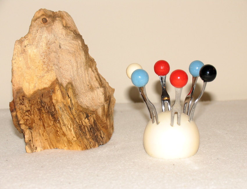 Vintage Mid Century Party forks skewers made of stainless steel with ...