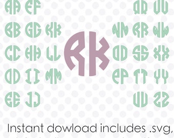 Two letter monogram | Etsy