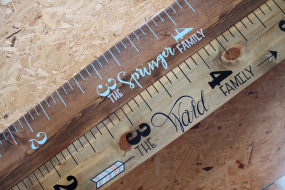 Hand Painted Wooden Growth Chart Ruler