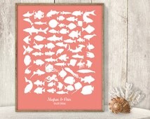 Unique fish guest book related items | Etsy