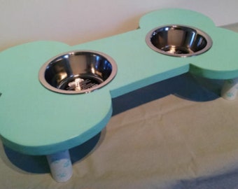 Bone shaped dog bowl | Etsy