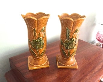 Mustard yellow vase | Etsy