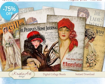 Vintage magazine art | Etsy