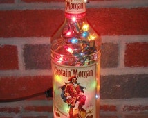Captain Morgan Light Up Liquor Bottle - Lighted Decorated Bottle / Lamp ...