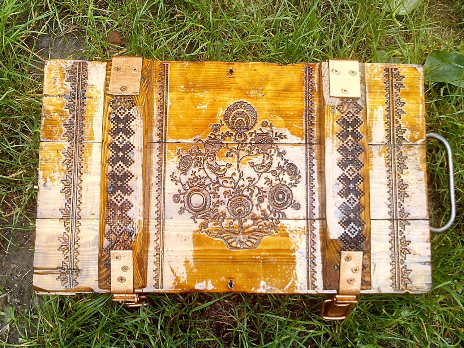 1980s Wooden Trunk Memory Box Vintage Reclaimed – Haute Juice