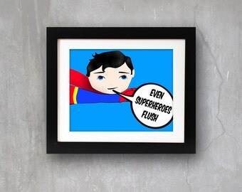 Superhero bathroom | Etsy
