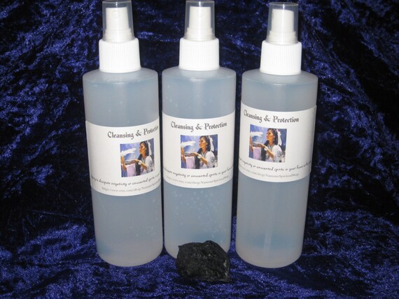 Cleansing and Protection Spray -Smudging, Blessed, Herbs, Crystals ...