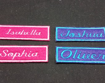 Fabric name tags | Etsy