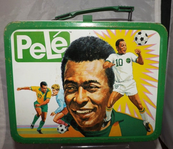 1975 Pele Soccer Metal Lunchbox Lunch Box