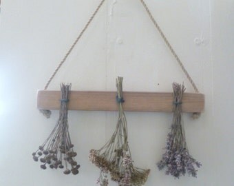 Items similar to Rustic Reclaimed Wood Sign with 5 Hooks. Ideal for Key ...