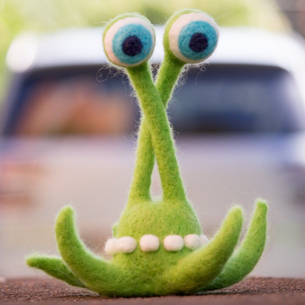 Needle Felted Alien