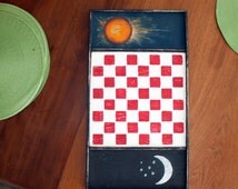 Unique checker board related items | Etsy