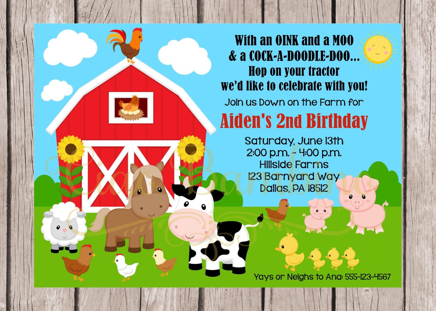 Printable Farm Invitations