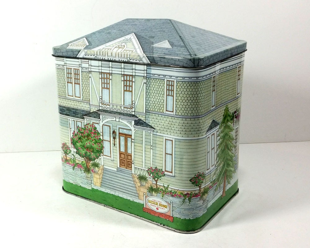 Vintage LARGE Tin Box/House – Sutter Home, Napa Valley – Haute Juice