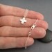 tiny silver cross necklace. small square cross. sterling