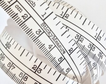 60 Yellow Self Adhesive Vinyl Measuring Tape / Sticker