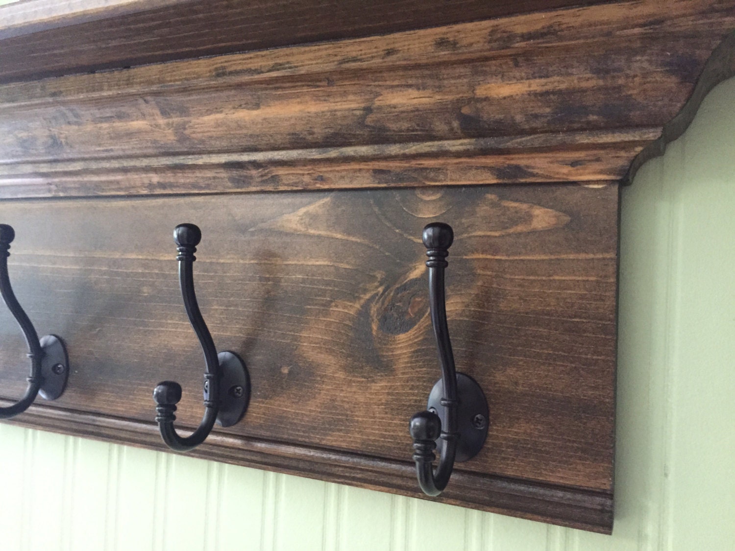 Fancy Wall Hanging Coat Rack Mantel Coat by appletreewoodcrafts