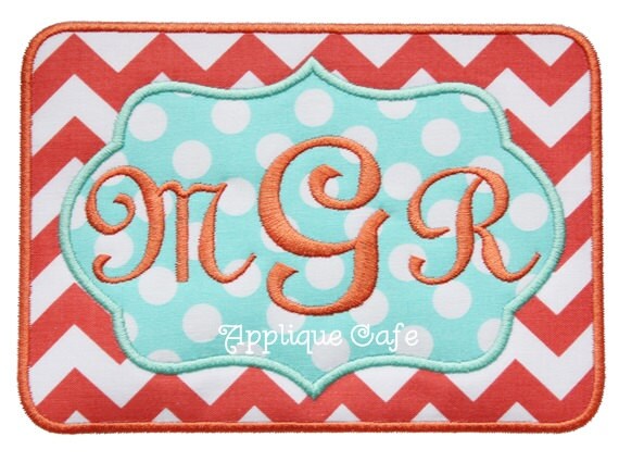 656 Frame Patch 4 Machine Embroidery Applique Design