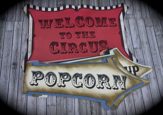 Vintage Circus signs...READY TO SHIP