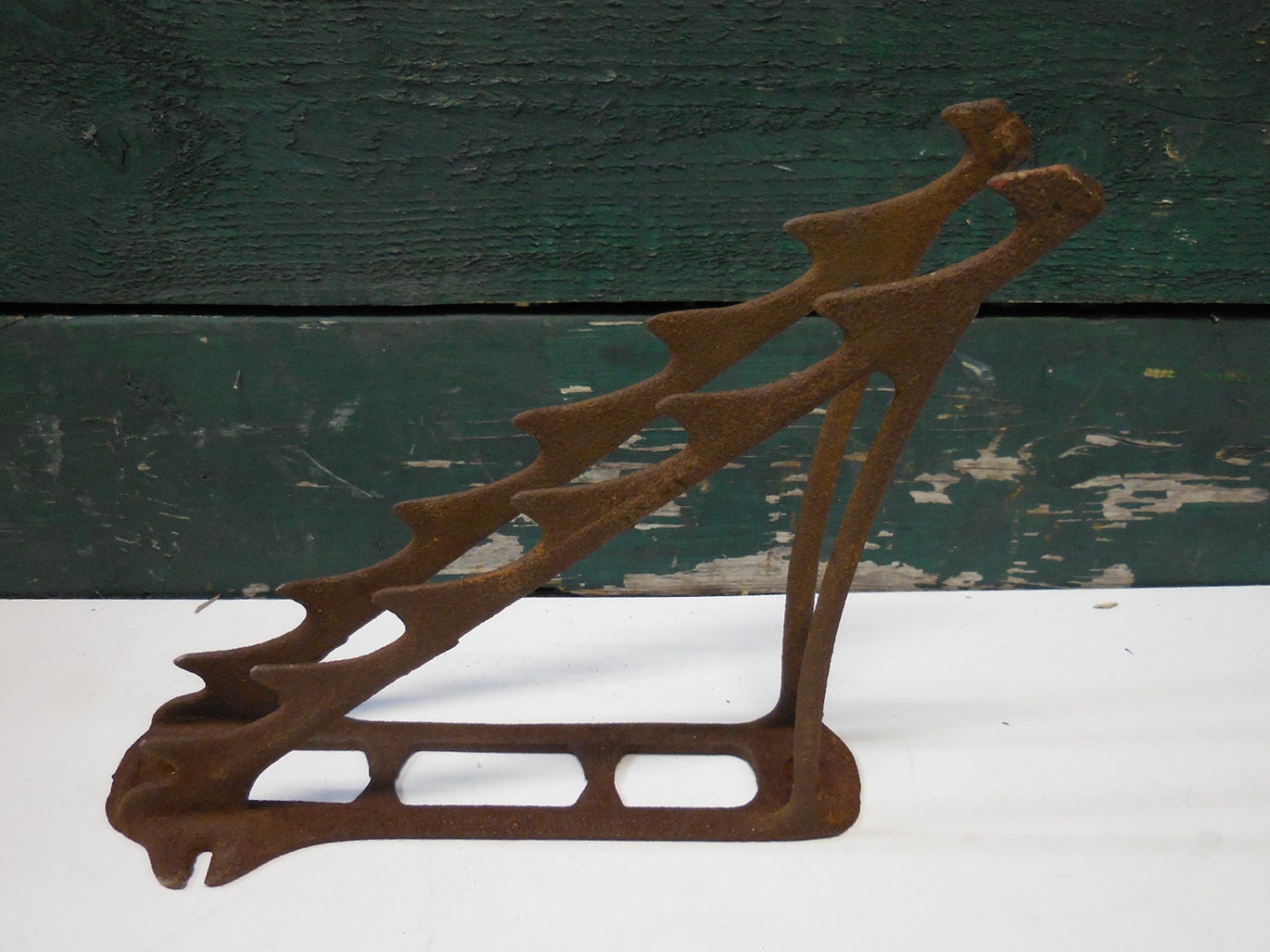 Antique Cast Iron Horse Barn Harness Bridle &Tack Wall Mounted Hanger ...