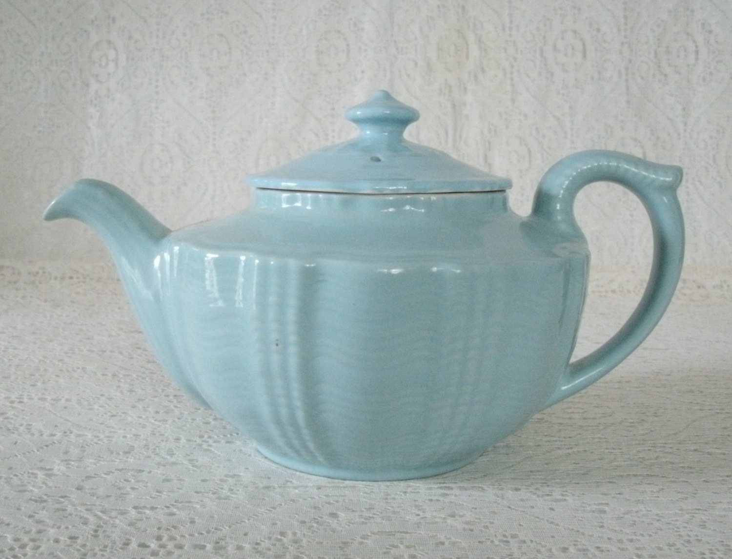 Vintage Pastel Blue Hall Teapot , retro home decor mid century ...