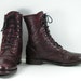 Justin mens 12 D lacer cowboy boots burgundy western ropers