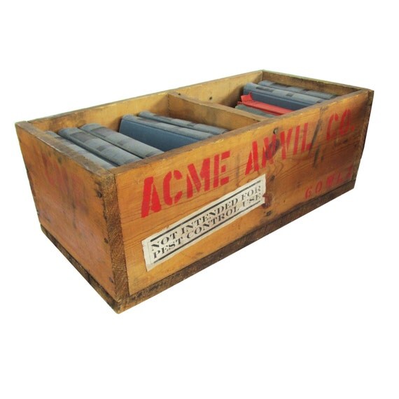Distressed Acme Anvil Crate Industrial Wood Box An Ode