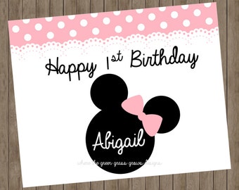 Minnie mouse sign | Etsy