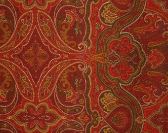 Unique red print fabric related items | Etsy