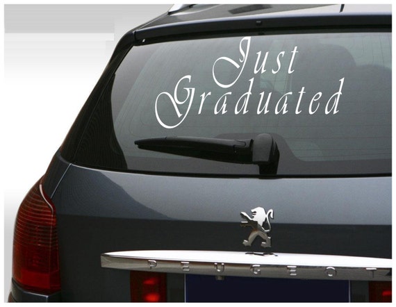 Items similar to Just Graduated/ Vinyl Sticker/ Car Decal/ Graduation ...