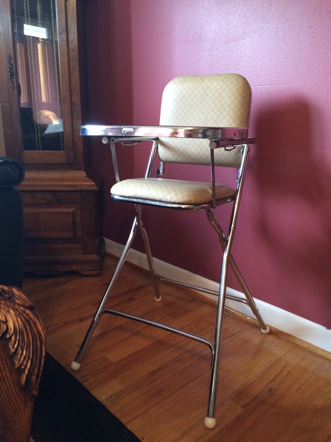 WEEK SALE Retro Chrome Baby High Chair In Great Condition. By Peterson ...