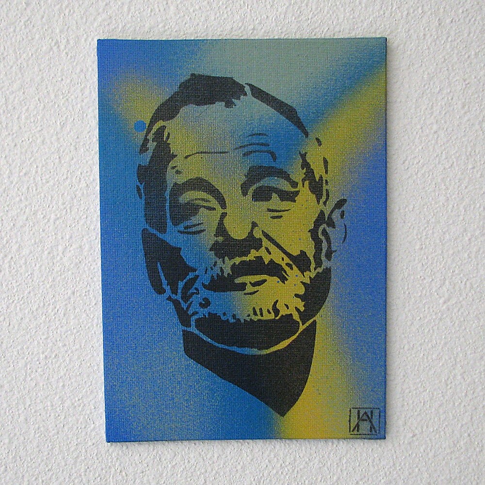 Bill Murray Multilayer Graffiti Stencil Art by AddictedToAerosol