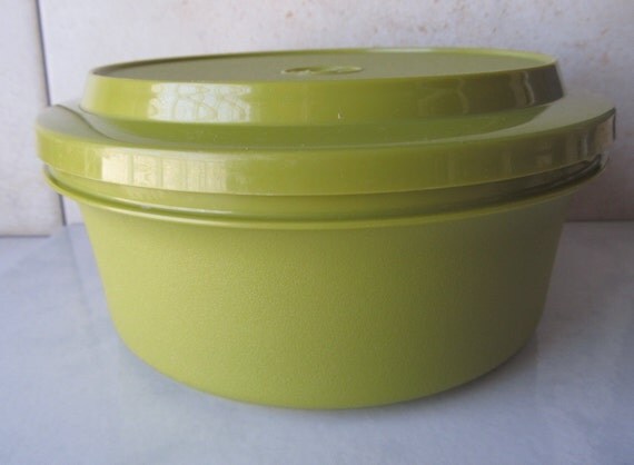 Vintage Tupperware Green Container by WintervilleWonders on Etsy
