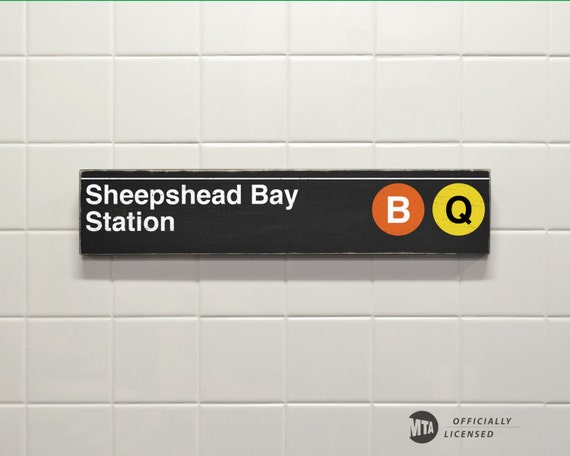 Sheepshead Bay Station New York City Subway Sign by SidewaySigns