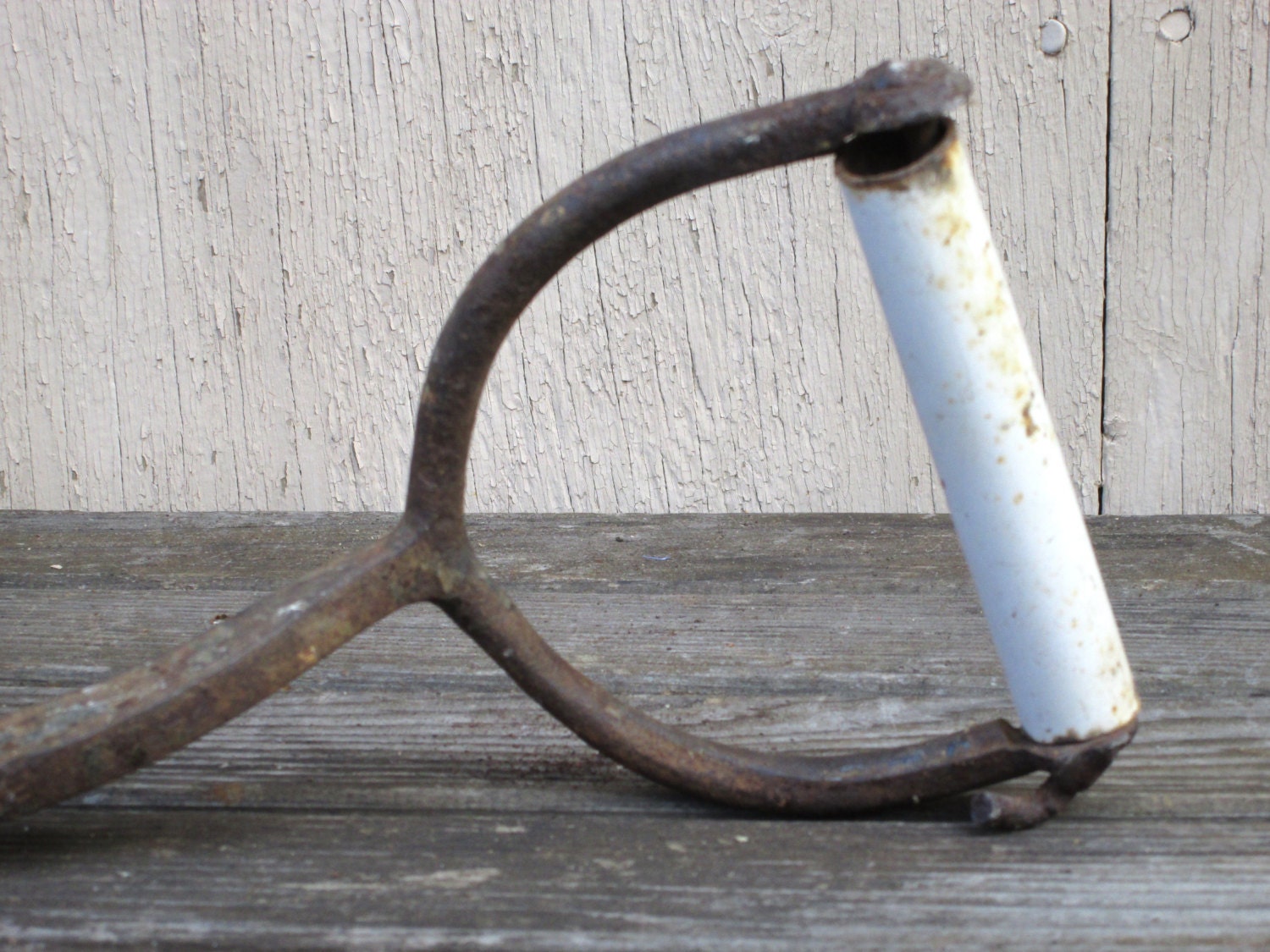 Rusty Hay Hook Rustic Primitive Farm Salvage Cargo Wood