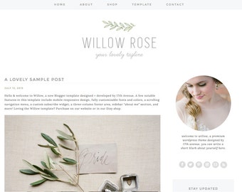 Blogger & Wordpress Themes by 17thAvenueDesigns on Etsy