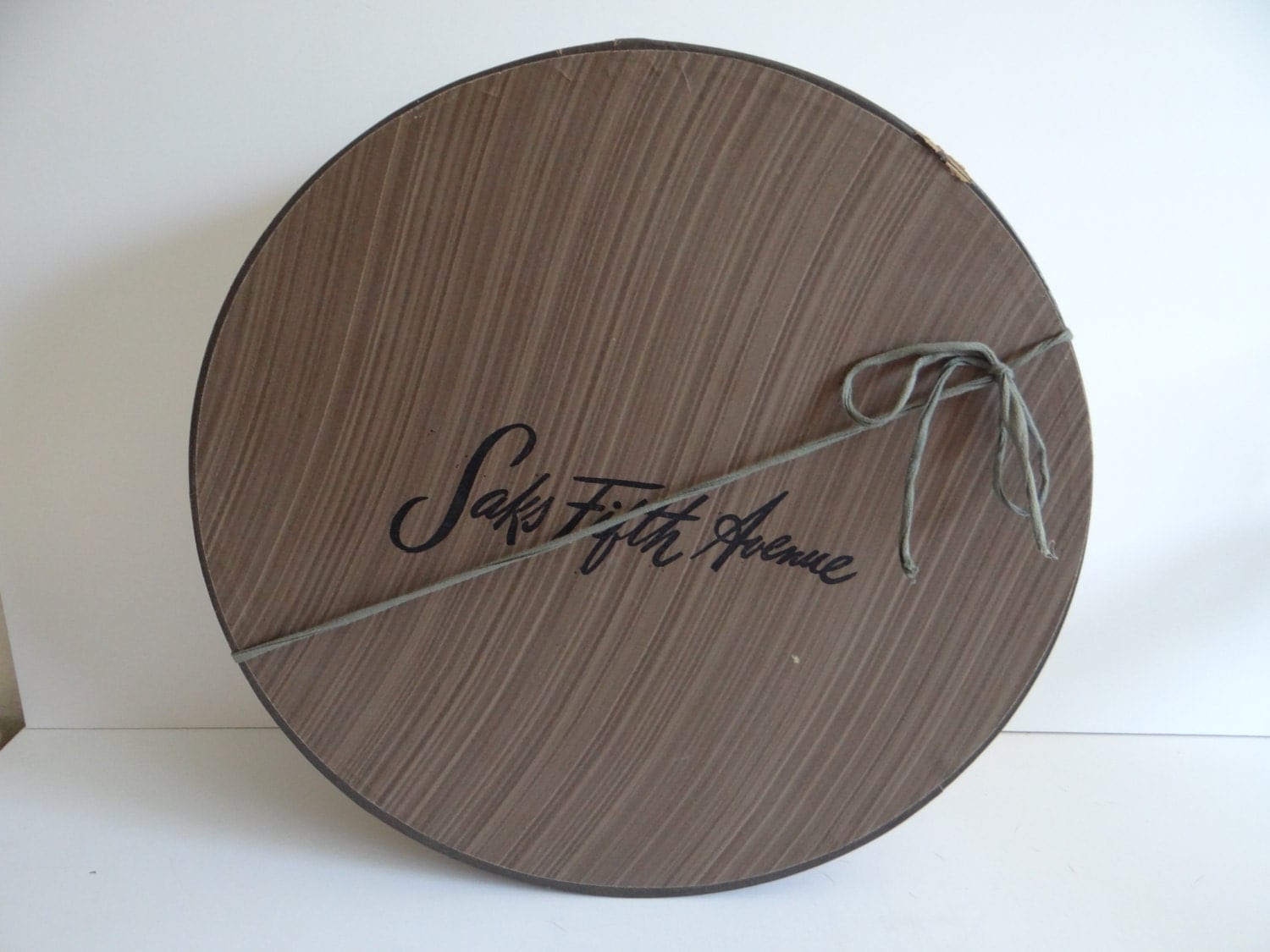 Vintage Saks Fifth Avenue Hat Box – Large Round Brown Hat Box – Saks ...