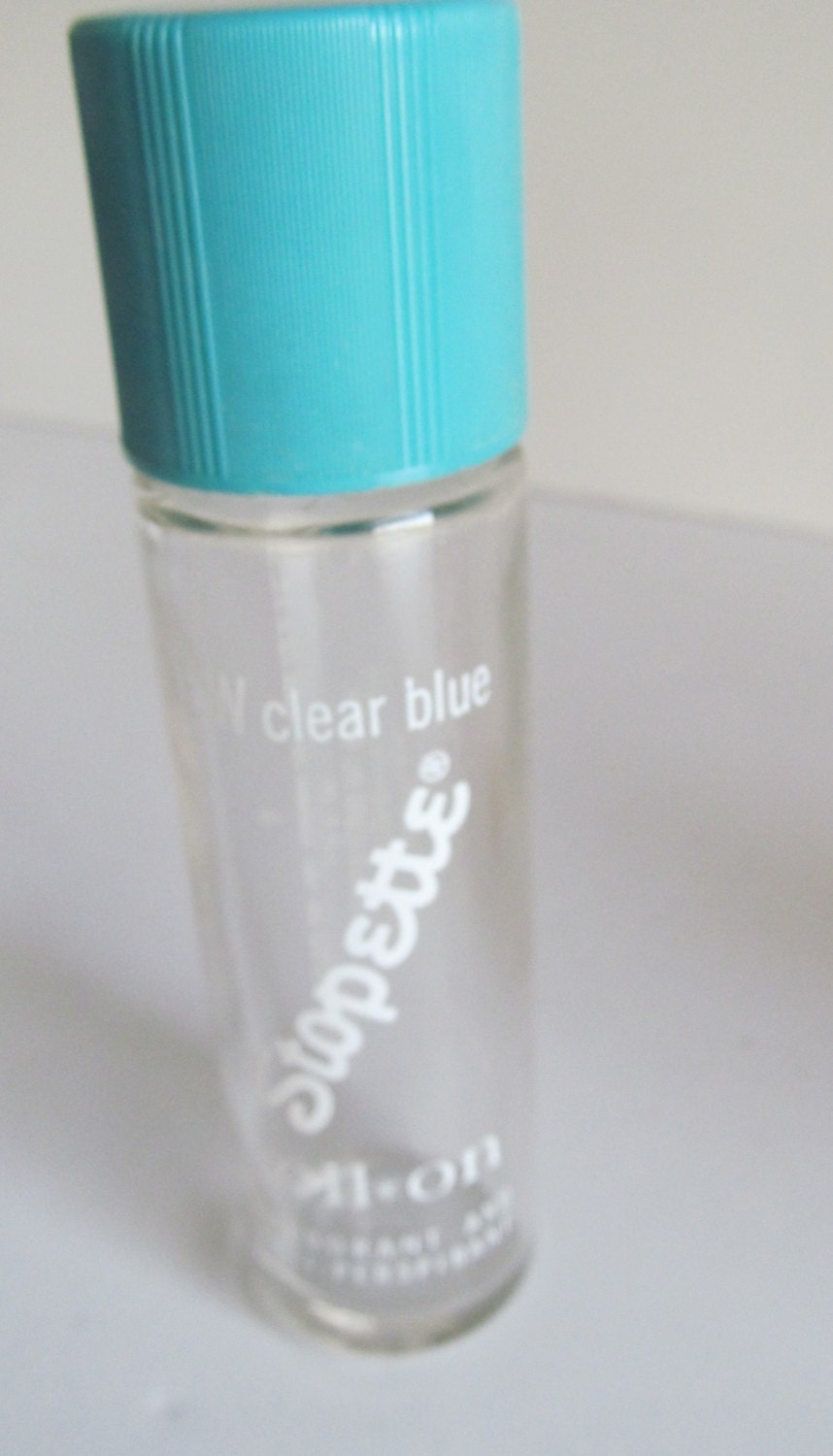 Stopette Deodorant Roll on Bottle Vintage Collectible Bottles