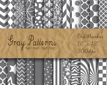 Gray chevron pattern | Etsy
