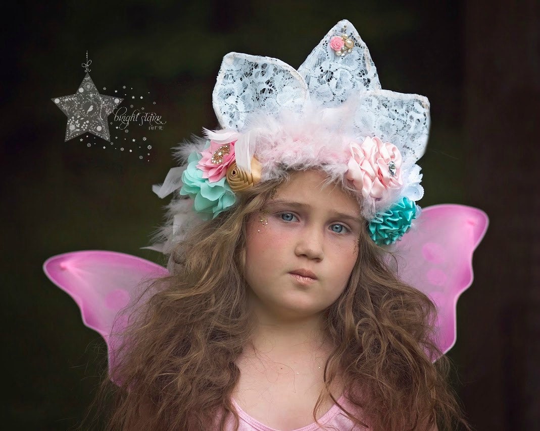 Handmade crown crown flower fairy crown fairy flower